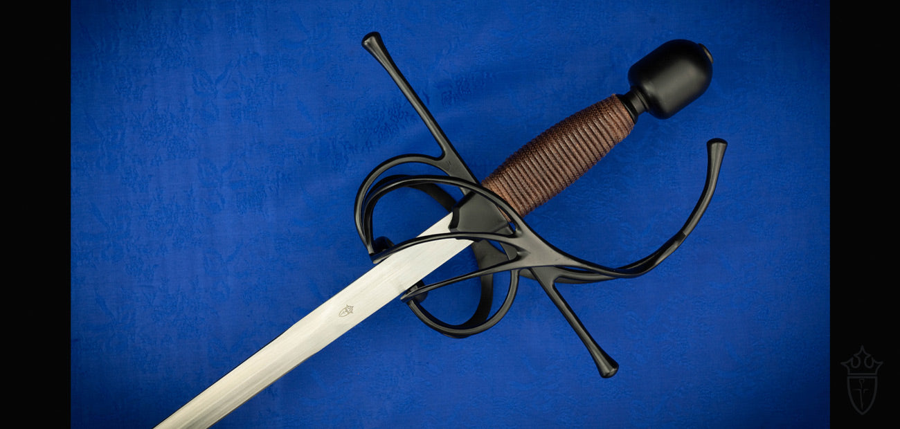 Renaissance Swept Hilt Rapier with Black Titanium Finish | High Carbon ...
